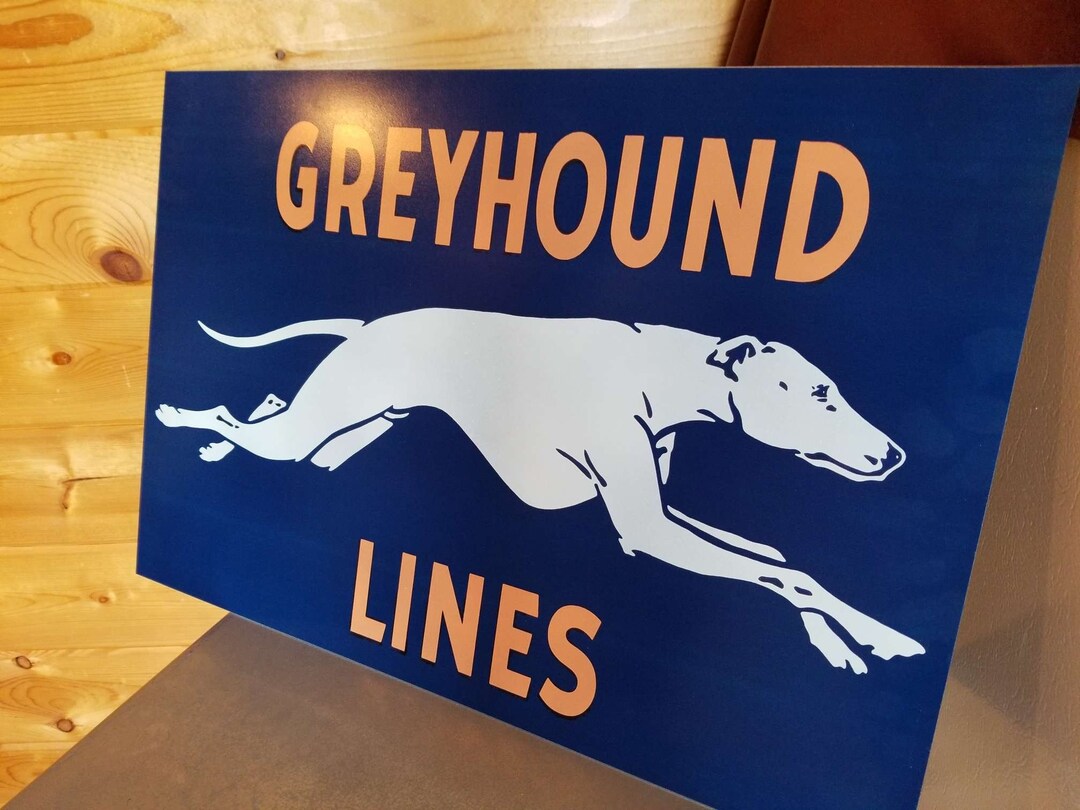 Greyhound Sign Bus Lines Terminal Signs Large Metal Display - Etsy