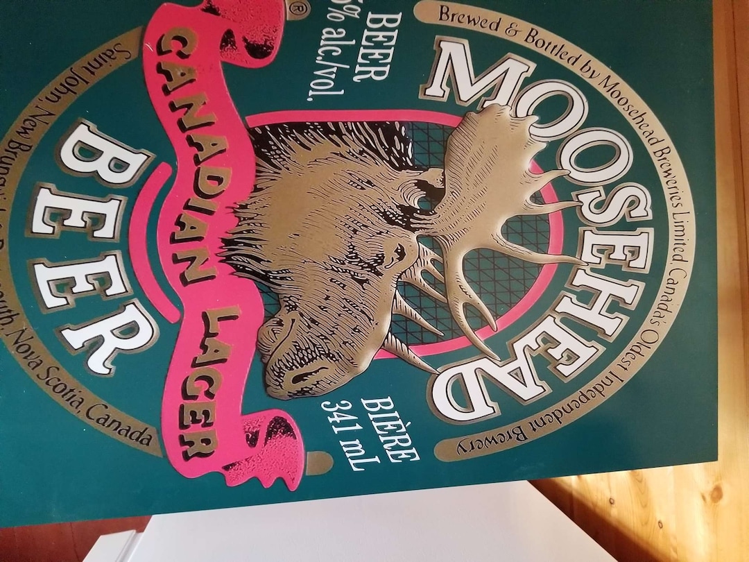 Moose Beer Metal Sign Large 24in Bar Decor Man Cave - Etsy