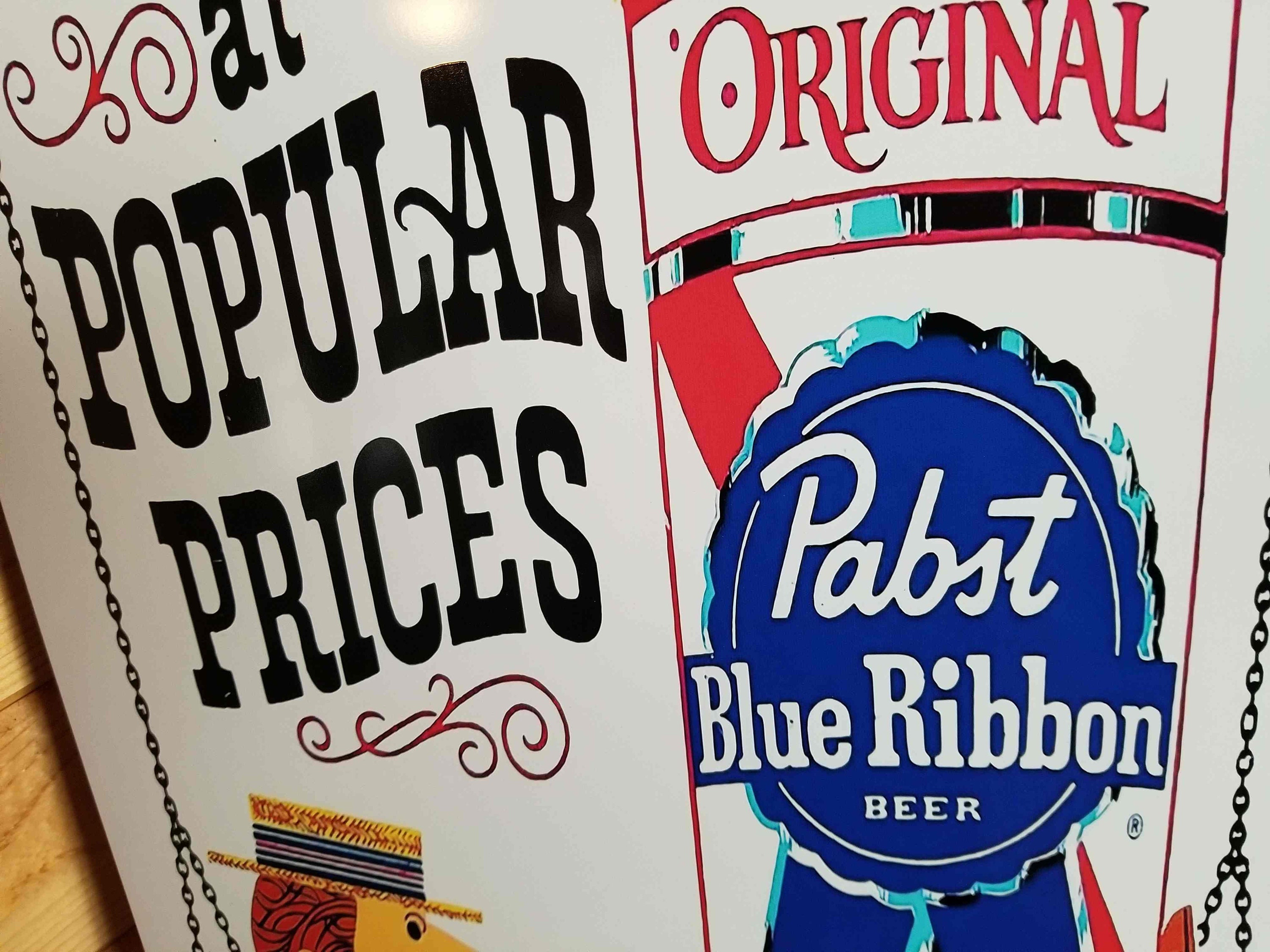 Pabst Blue Ribbon Sign Large 24in Beer Art People - Etsy