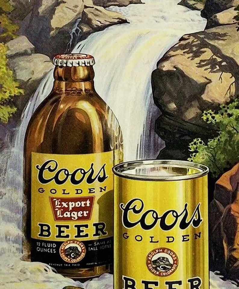 COORS BEER SIGN Large Metal Display 24in Coors Brewery - Etsy