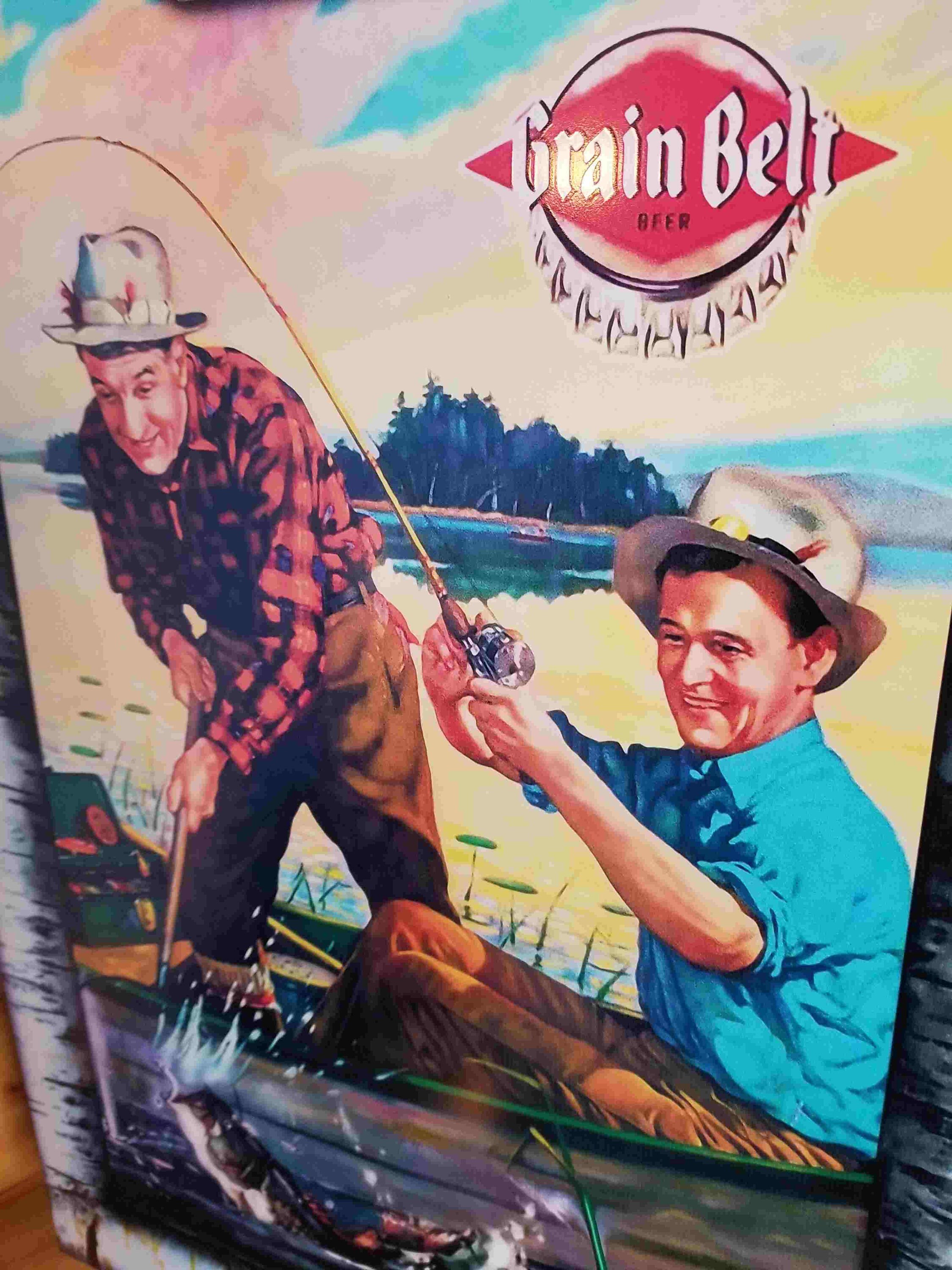Grain Belt Beer Sign Fishing Minnesota Beer Large 24in Pub Sign - Etsy