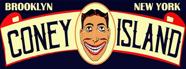 Coney Island Sign Large 32in New York Rustic Vintage Style Display ...