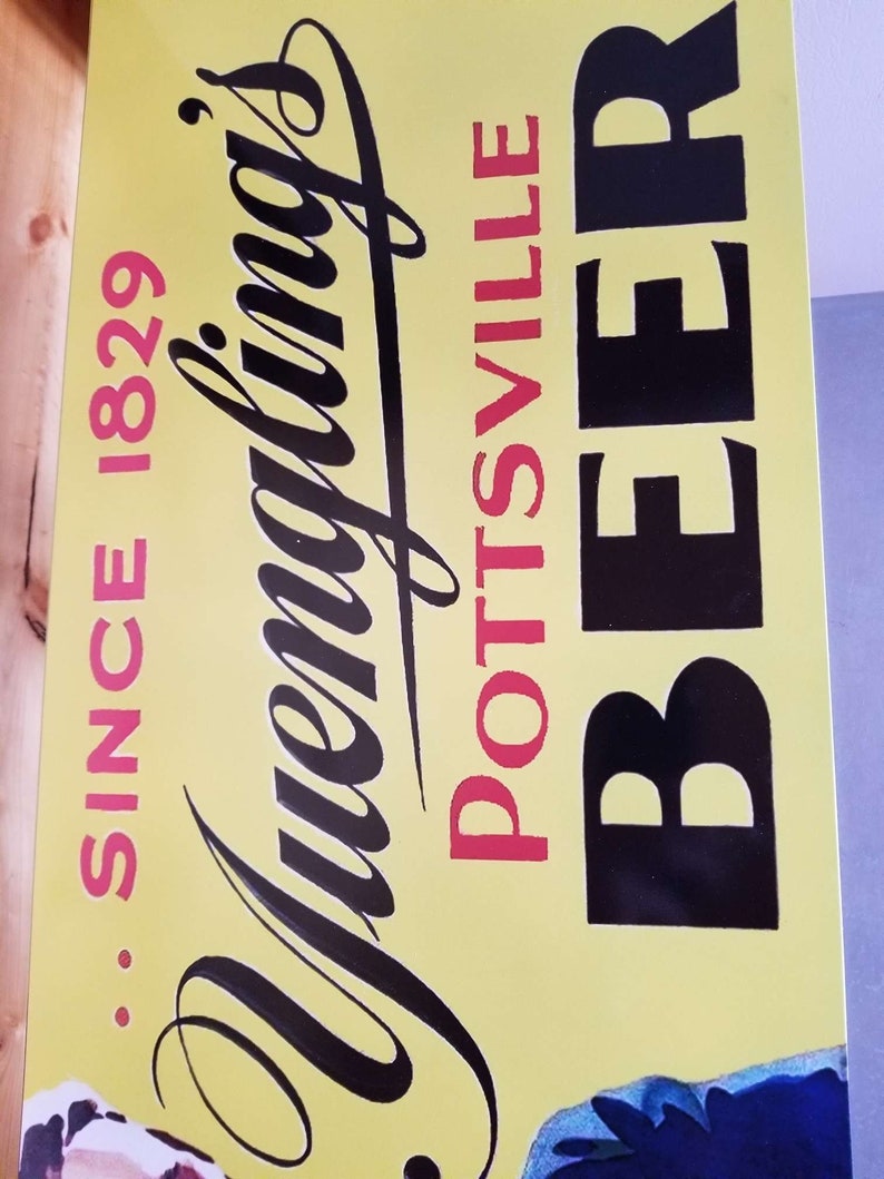 Yuengling Larger Beer Sign Bar Display Large Rare 32in Pottsville Beer ...