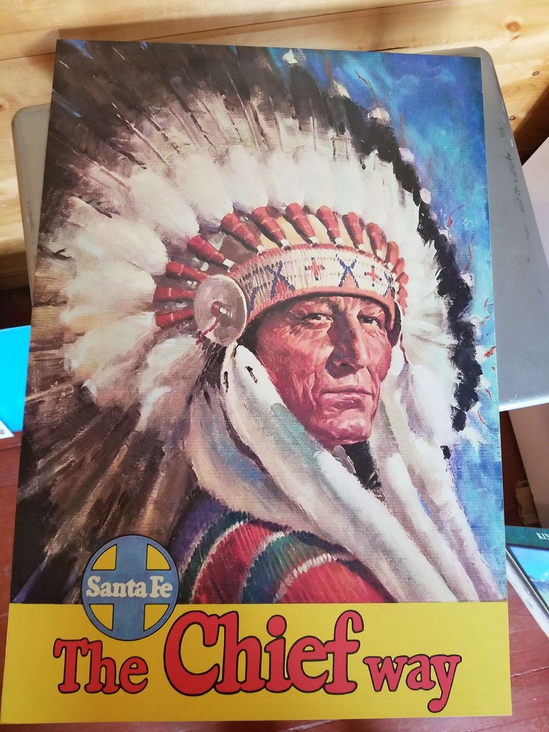 Vintage Style Santa Fe the Chief Large Metal Sign Railroad Vintage ...