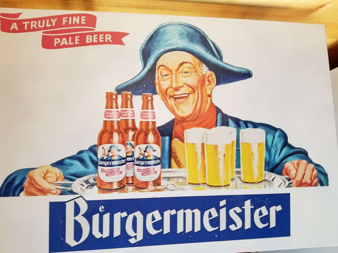 Burgermeister Beer Sign Large 24in Pub Display - Etsy