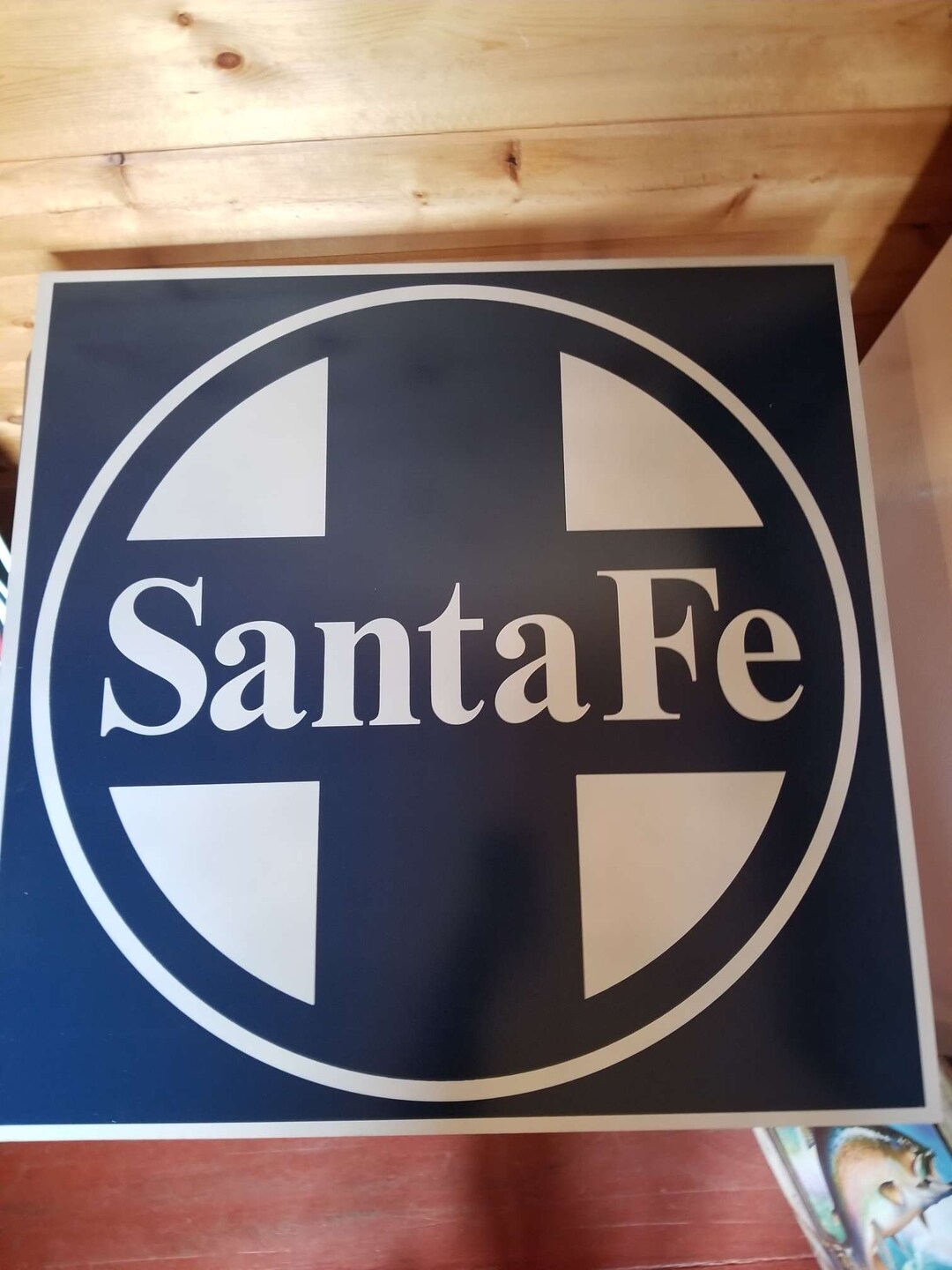 Santa Fe Large Sign Railroad Vintage Style Display 24in - Etsy