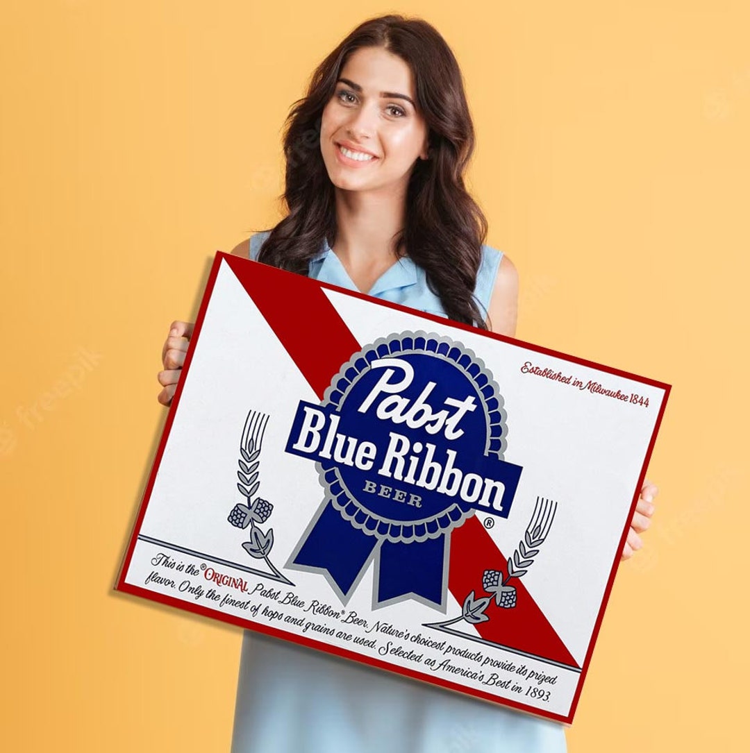 PABST BLUE RIBBON Beer Sign Bar Display Man Cave - Etsy