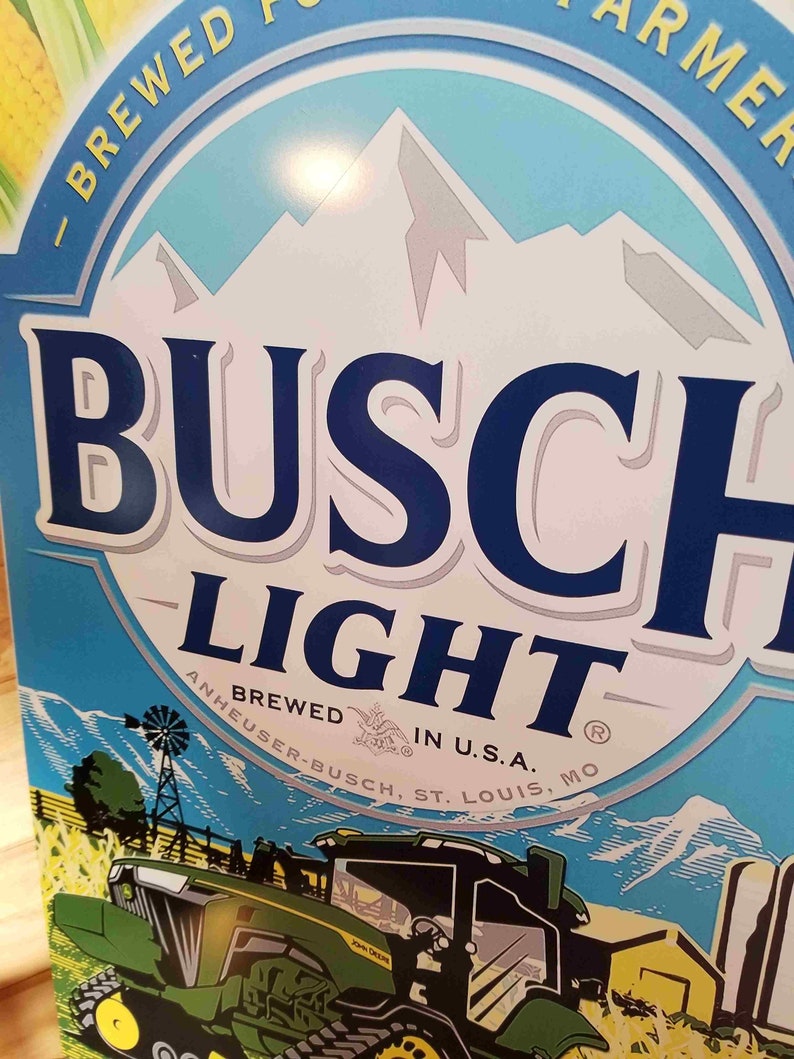 BUSCH Light BEER Sign John Deere Metal Large 24in - Etsy