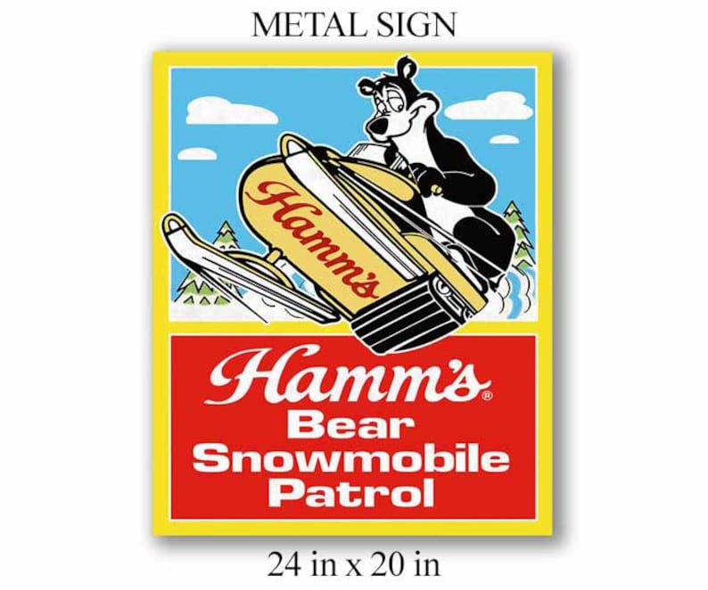 Hamms Beer Bear Metal Large 24in Sign Bar Display Barrel Snowmobile - Etsy