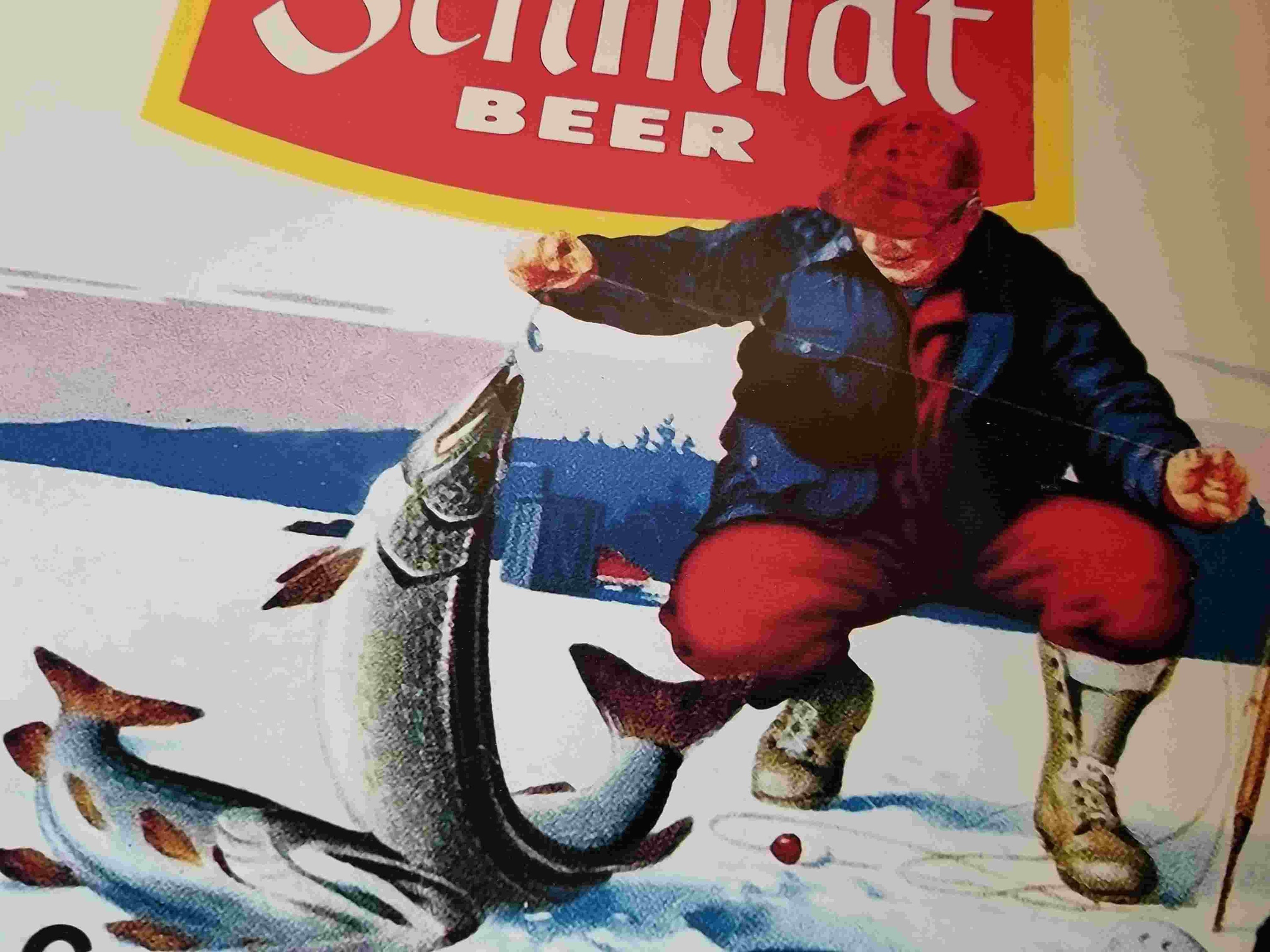 Schmidt Beer Sign Large 24in Fishing Minnesota Ice Fishing - Etsy