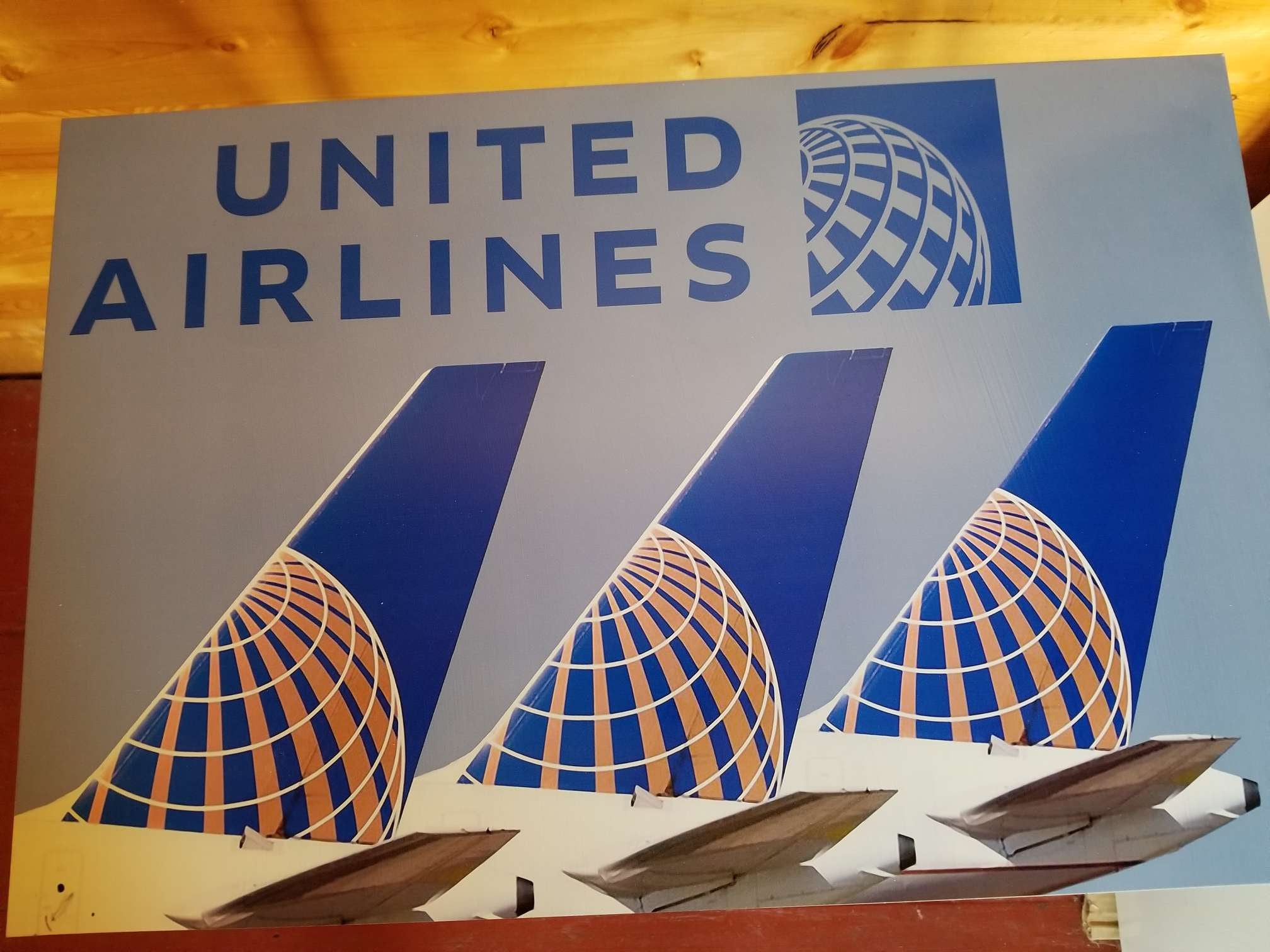 United Airlines Sign Boeing Display Airport Sign 24in - Etsy