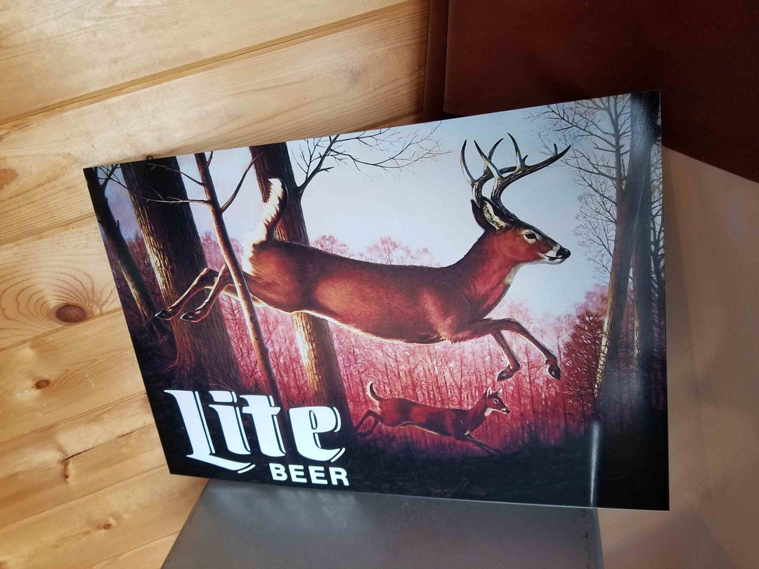 Miller Lite Beer Sign Hunting Deer 24in Bar Display - Etsy