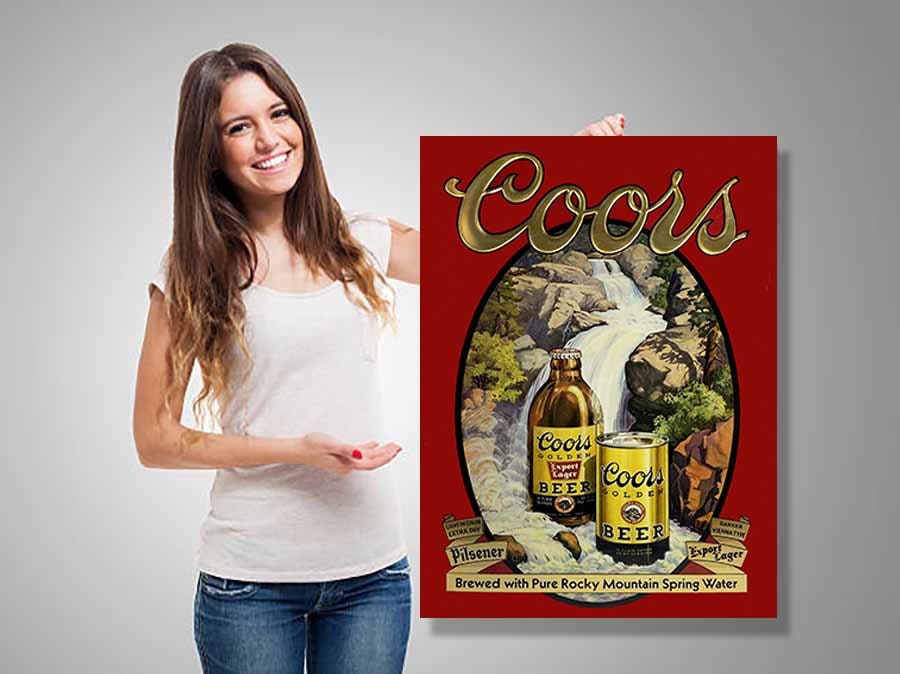 COORS BEER SIGN Large Metal Display 24in Coors Brewery - Etsy