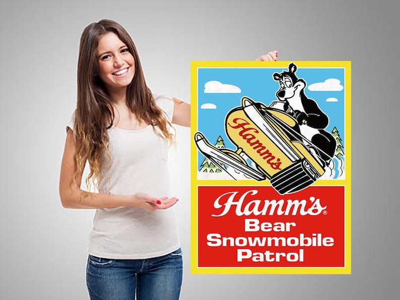 Hamms Beer Bear Metal Large 24in Sign Bar Display Barrel Snowmobile - Etsy