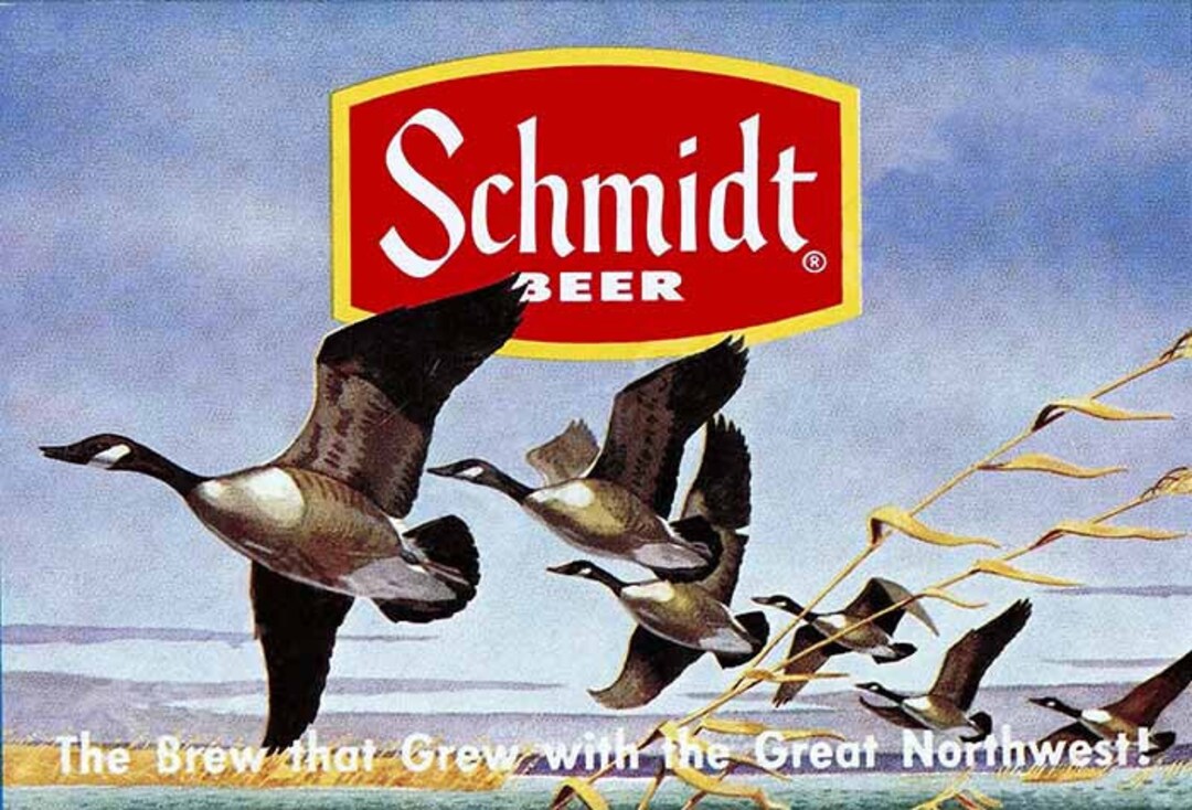 Schmidt Beer Sign Large 24in Hunter Minnesota Ski Winter Texas Beer Ice ...