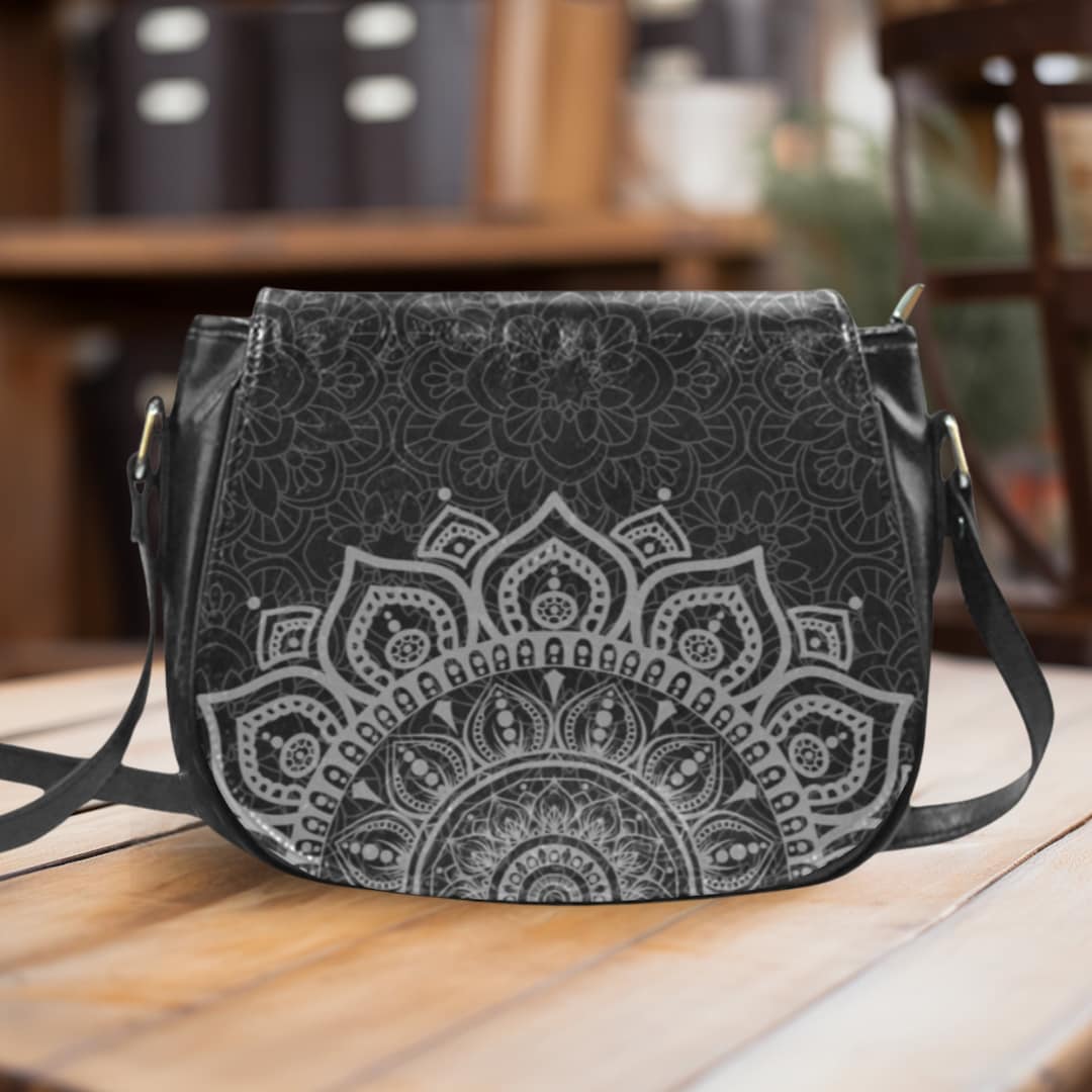 Mandala Saddle Bag Vegan Saddle Bag | Saddle Bag Purse | Boho Crossbody ...