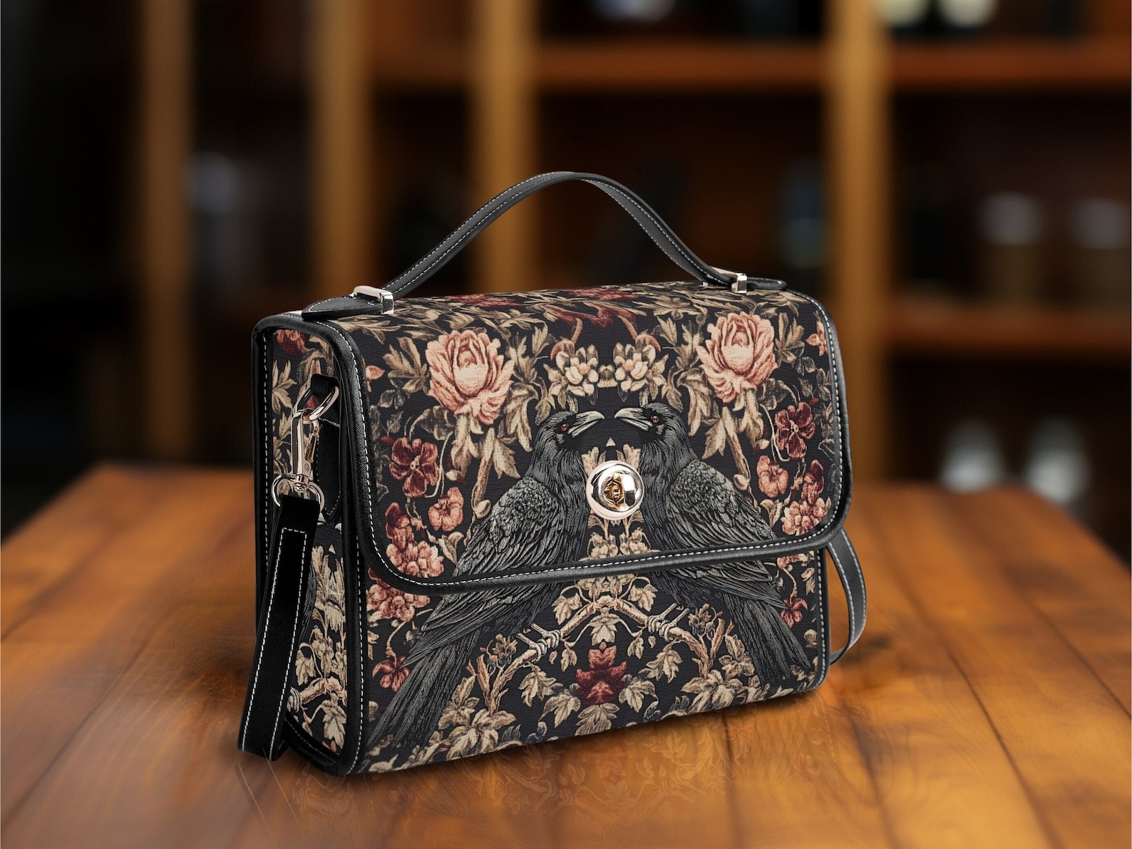 Cottagecore Witch Raven Bag, Whimsigoth Crossed Body Purse With Wallet ...