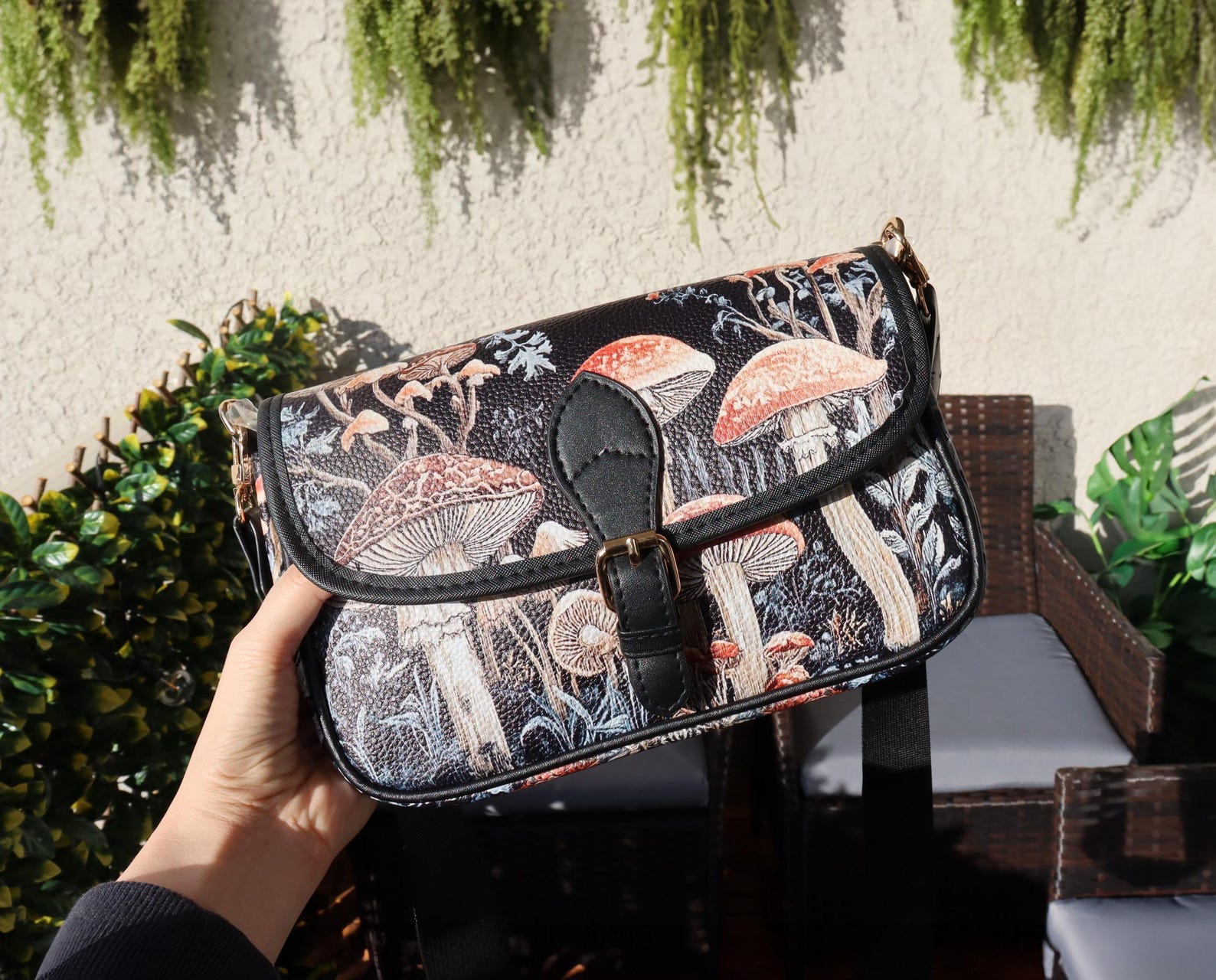 Cottagecore Witch Mushroom Bag, Whimsigoth Crossed Body Purse With ...