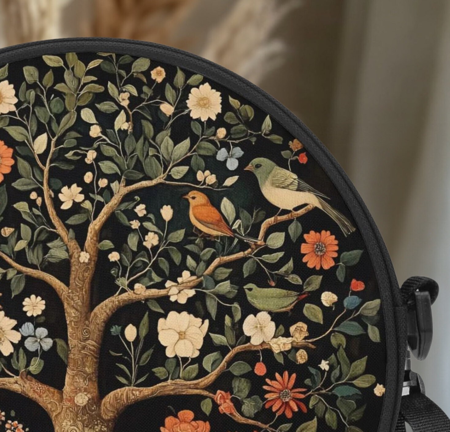 Tree of Life Satchel Bag, Round Handbag, Crossbody Bag for Phone Wallet ...