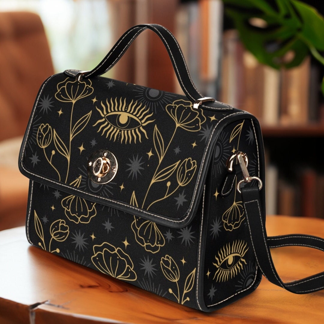 Moon Evil Eyes Bag Witch Flower Bag, Whimsigoth Evil Eyes Crossed Body ...