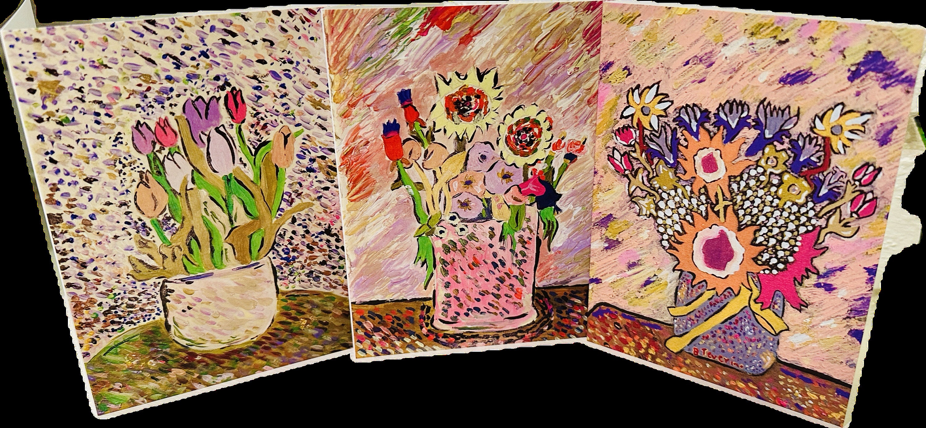 Flower Painting Note Cards - Etsy