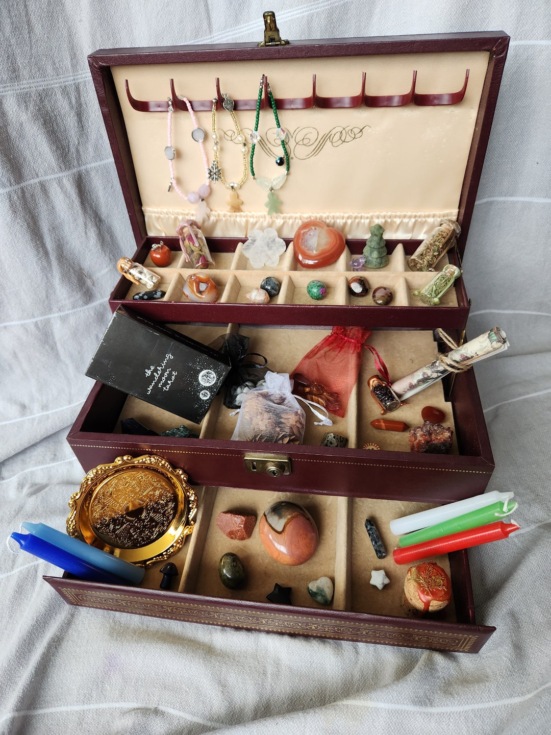 Deluxe Yule Season Vintage Jewery Box Altar Set - Full of Crystals ...