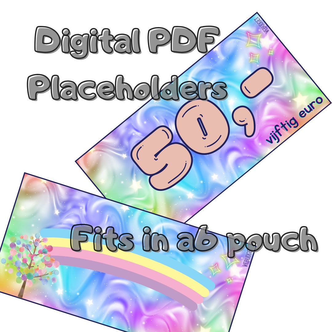 DIGITAL - Placeholders Rainbow - Etsy