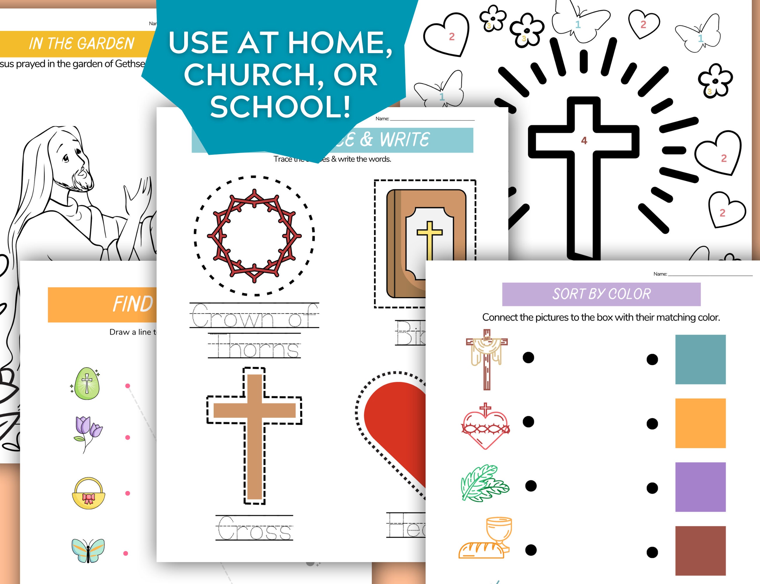 Ultimate Easter Christian Activity Bundle, (ages 3-11) Religious ...