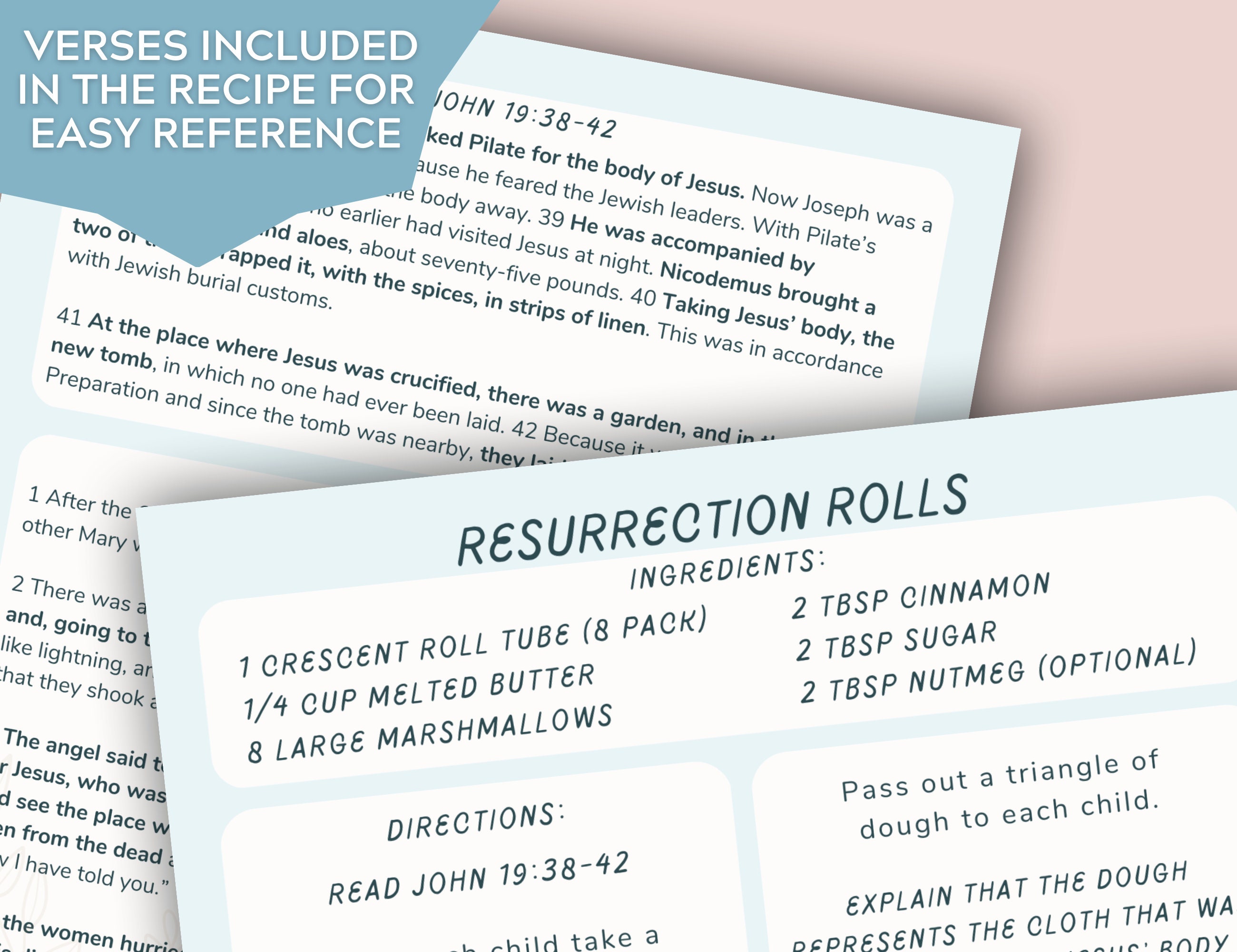 Resurrection Rolls Easter Recipe & Scripture Guide, Religious Christian ...