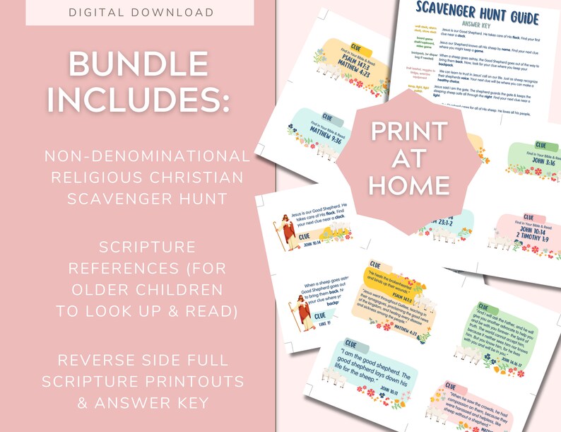 Religious Easter Scavenger Hunt Christ Centered Treasure Hunt Jesus the ...