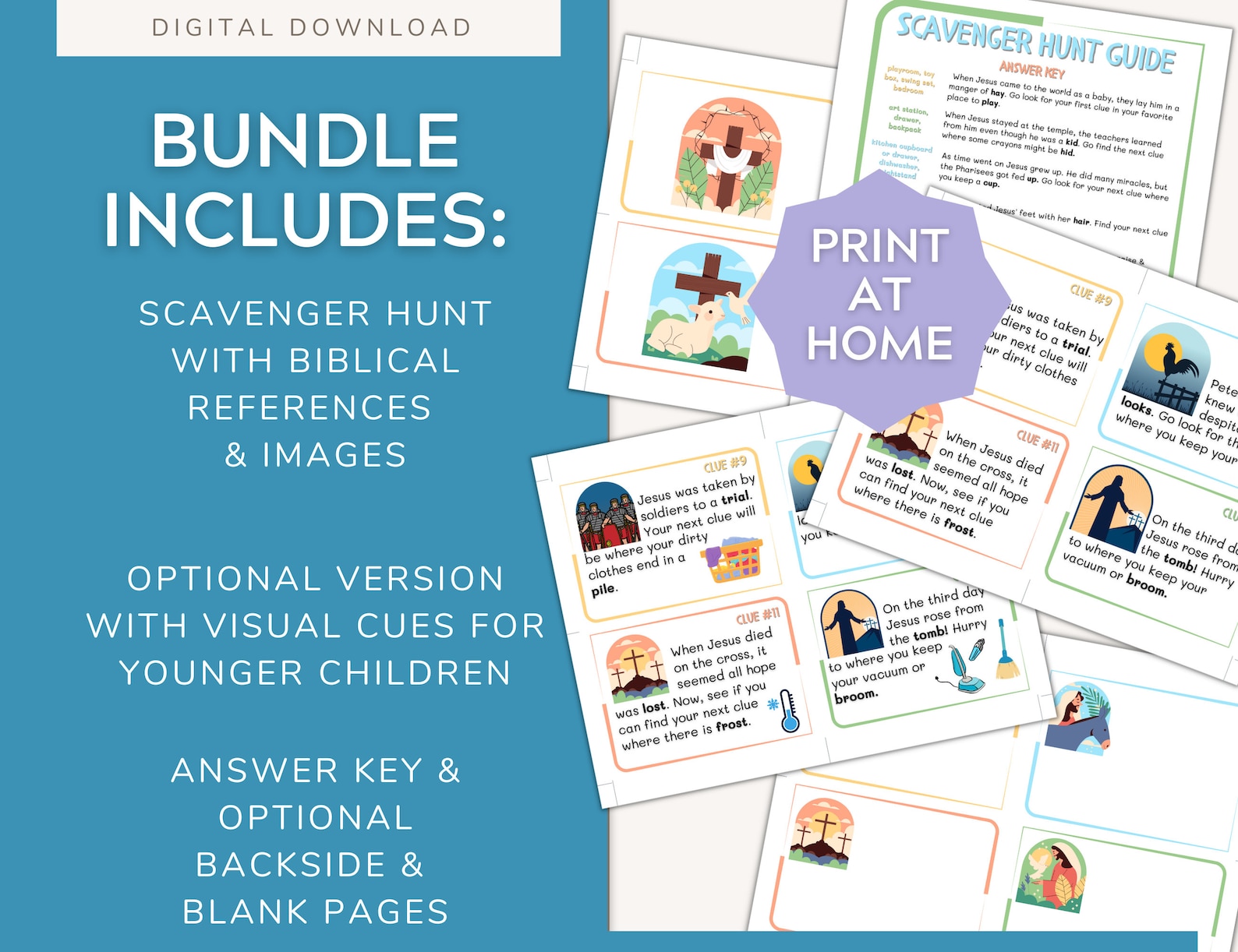 Religious Easter Scavenger Hunt Christian Easter Treasure - Etsy