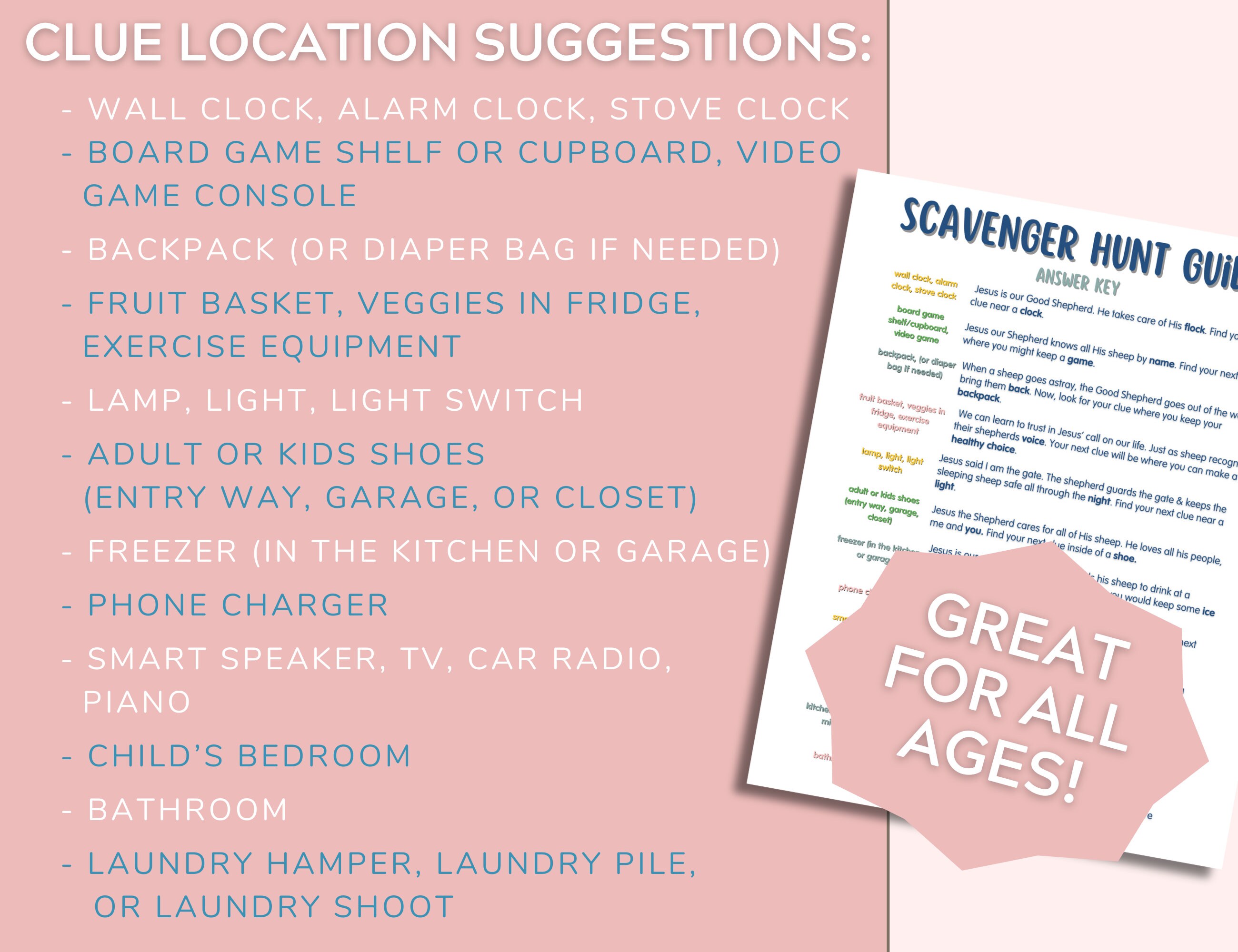 Religious Easter Scavenger Hunt Christ Centered Treasure Hunt Jesus the ...