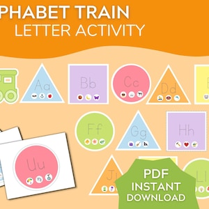Alphabet Letter Train, Preschool ABC Activity, Kindergarten Letter ...