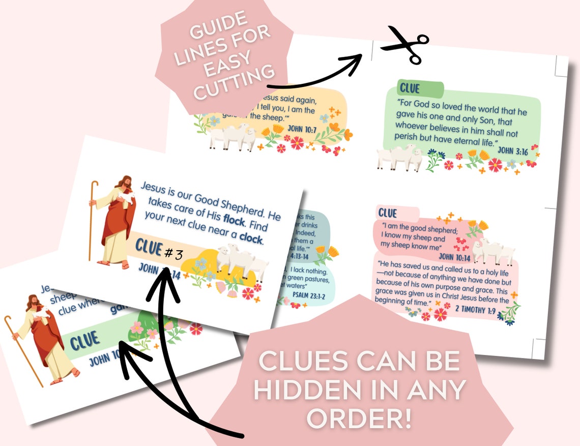 Religious Easter Scavenger Hunt Christ Centered Treasure Hunt Jesus the ...