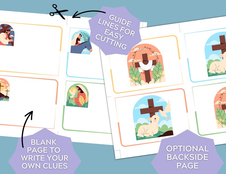 Religious Easter Scavenger Hunt Christian Easter Treasure Hunt Clue ...