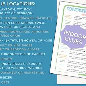 Religious Easter Scavenger Hunt Christian Clue Cards (digital Download ...