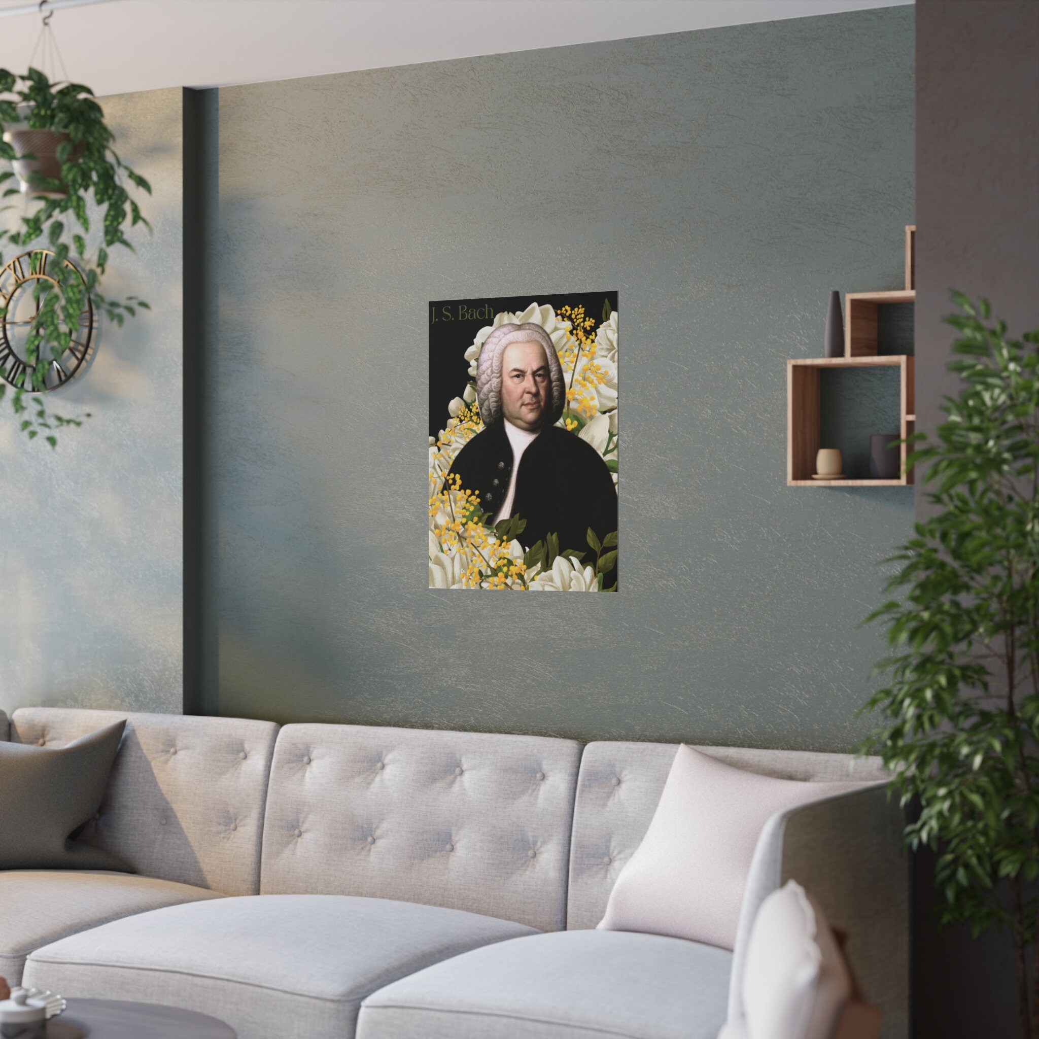 Johann Sebastian Bach Poster, Music Teacher Gift, Classical Music ...
