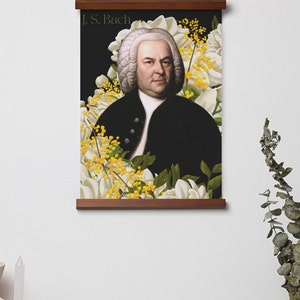 Johann Sebastian Bach Poster, Music Teacher Gift, Classical Music ...