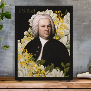 Johann Sebastian Bach Poster, Music Teacher Gift, Classical Music ...