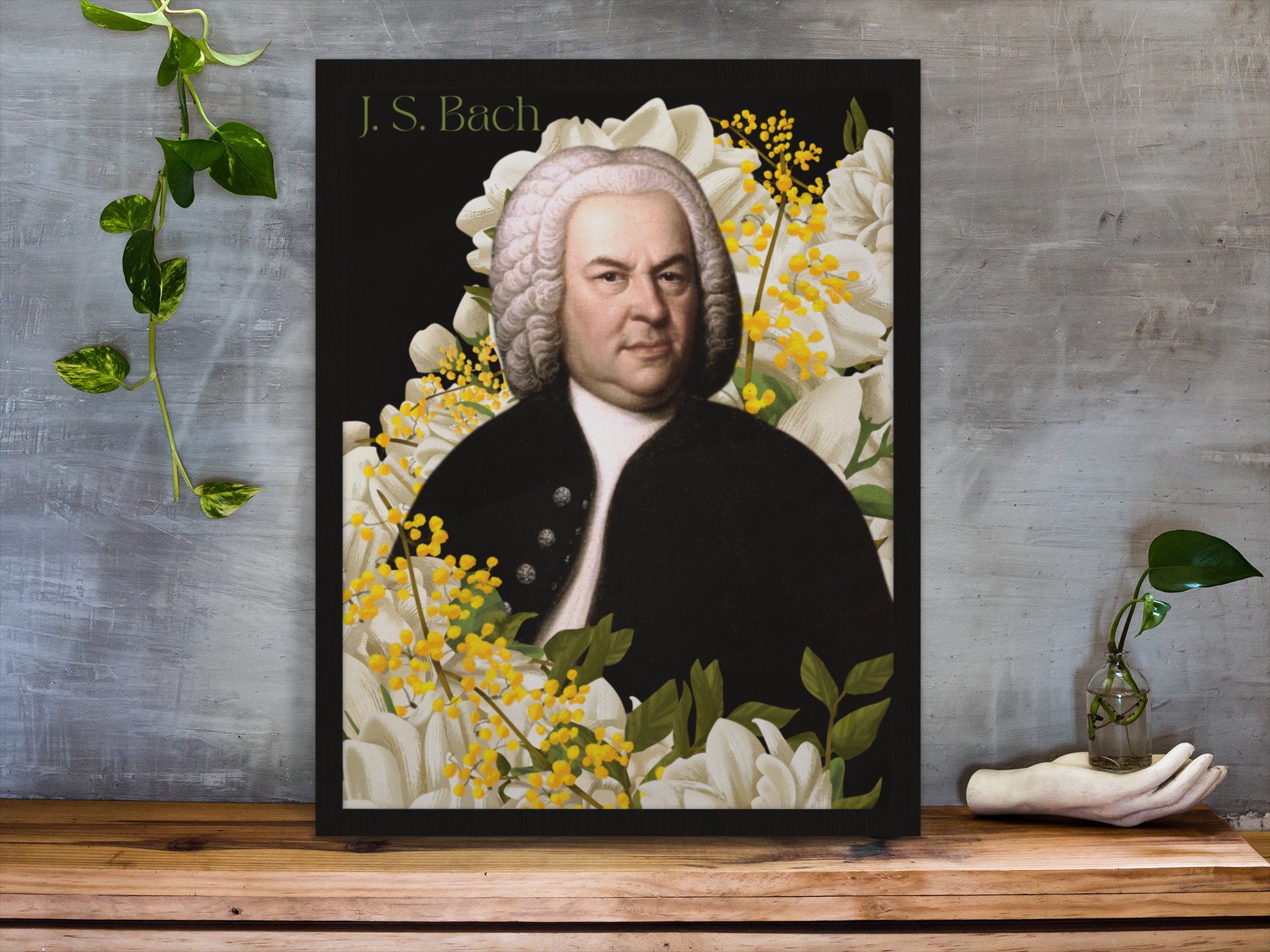 Johann Sebastian Bach Poster, Music Teacher Gift, Classical Music ...