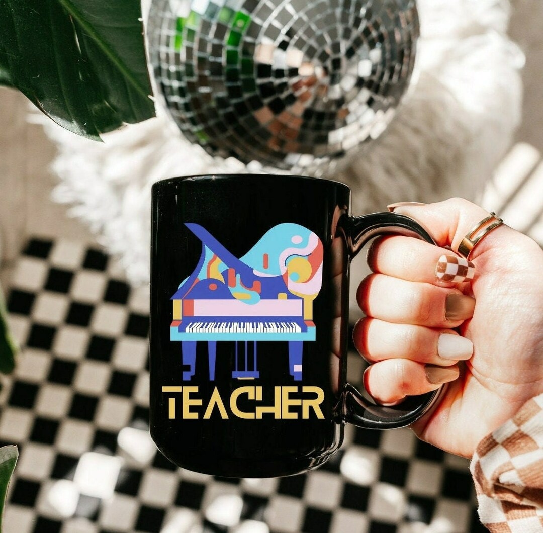 Custom Name Piano Teacher Mug, Music Teacher Mug, Gift for a Music ...
