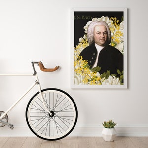 Johann Sebastian Bach Poster, Music Teacher Gift, Classical Music ...