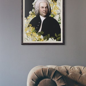 Johann Sebastian Bach Poster, Music Teacher Gift, Classical Music ...