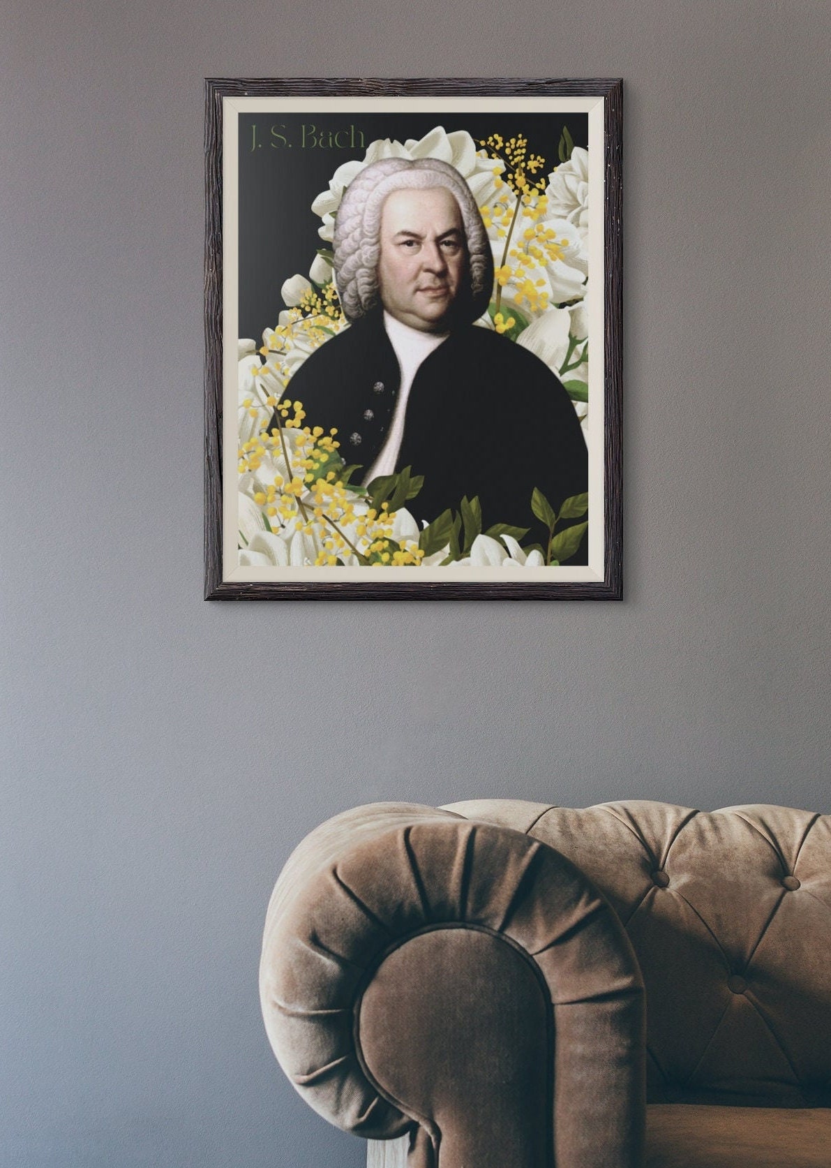 Johann Sebastian Bach Poster, Music Teacher Gift, Classical Music ...