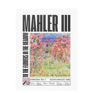 Mahler Poster, Music Teacher Gift, Musician Gift, Orchestra Room Poster ...