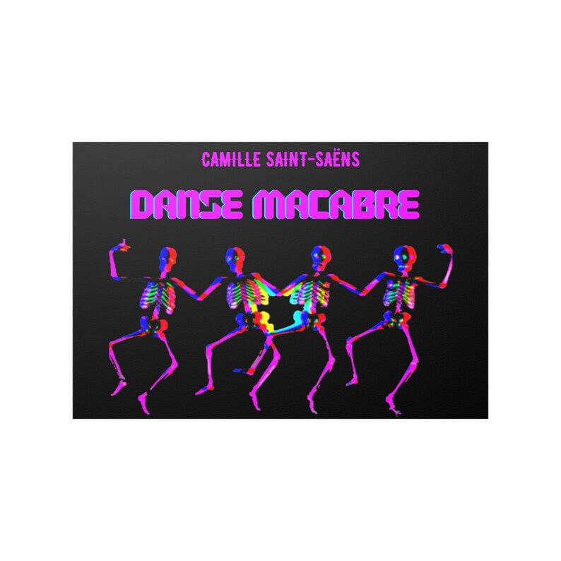 Camille Saint-saens: Dance Macabre Poster, Music Teacher Gift ...