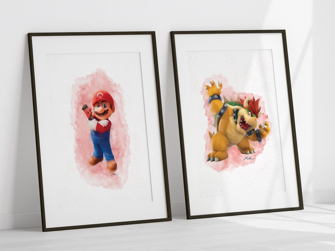 2 PACK Mario & Bowser From Super Mario Bros Digital Print PDF Printable ...