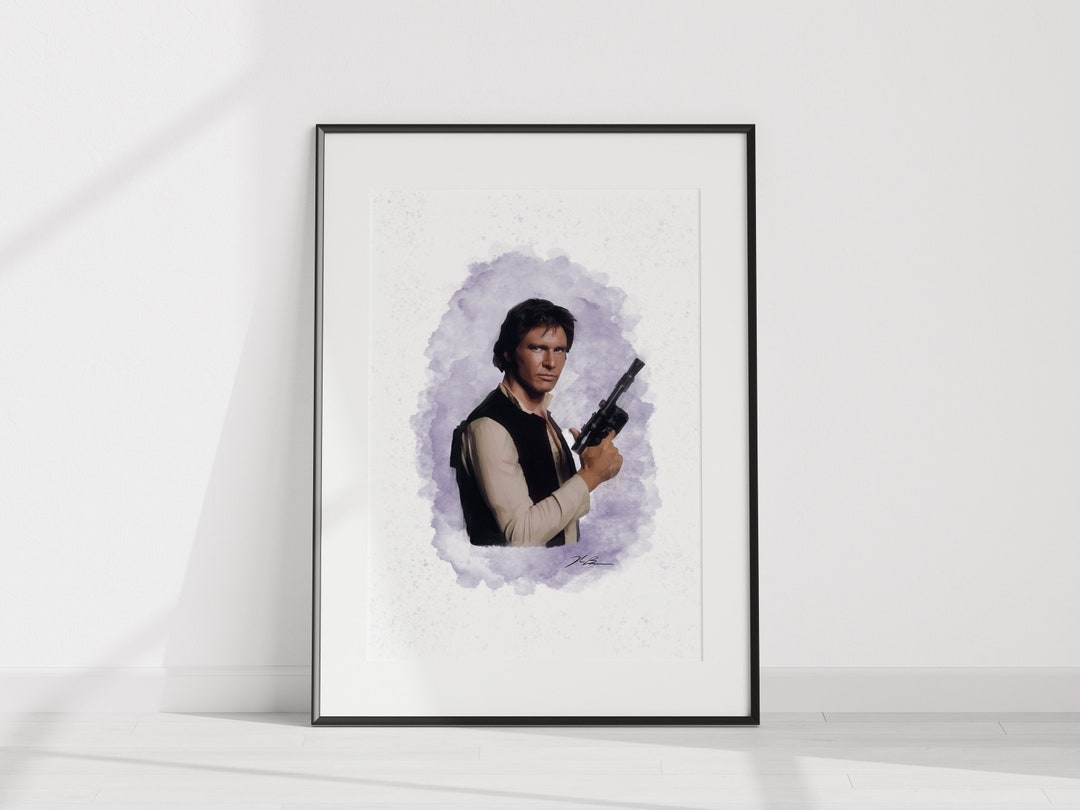 Han Solo Print PDF Printable Artwork Wall Art Downloadable Watercolor ...