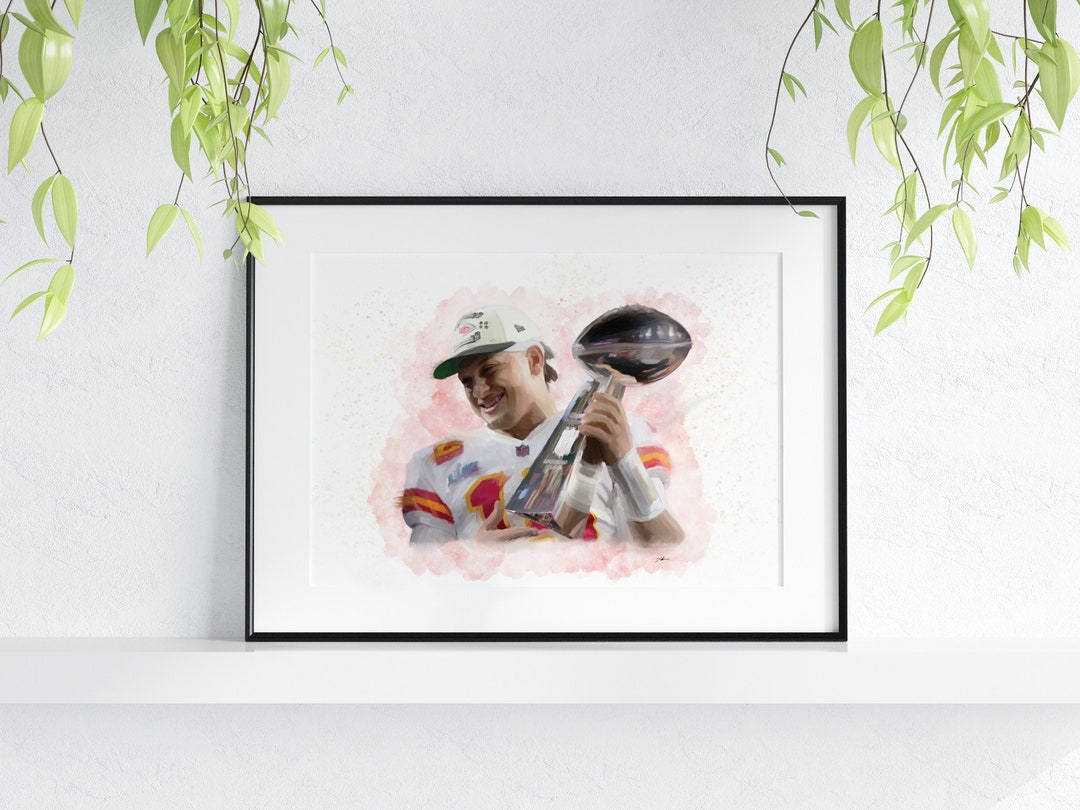 Patrick Mahomes Painting Digital Art Print Super Bowl Champion KC ...