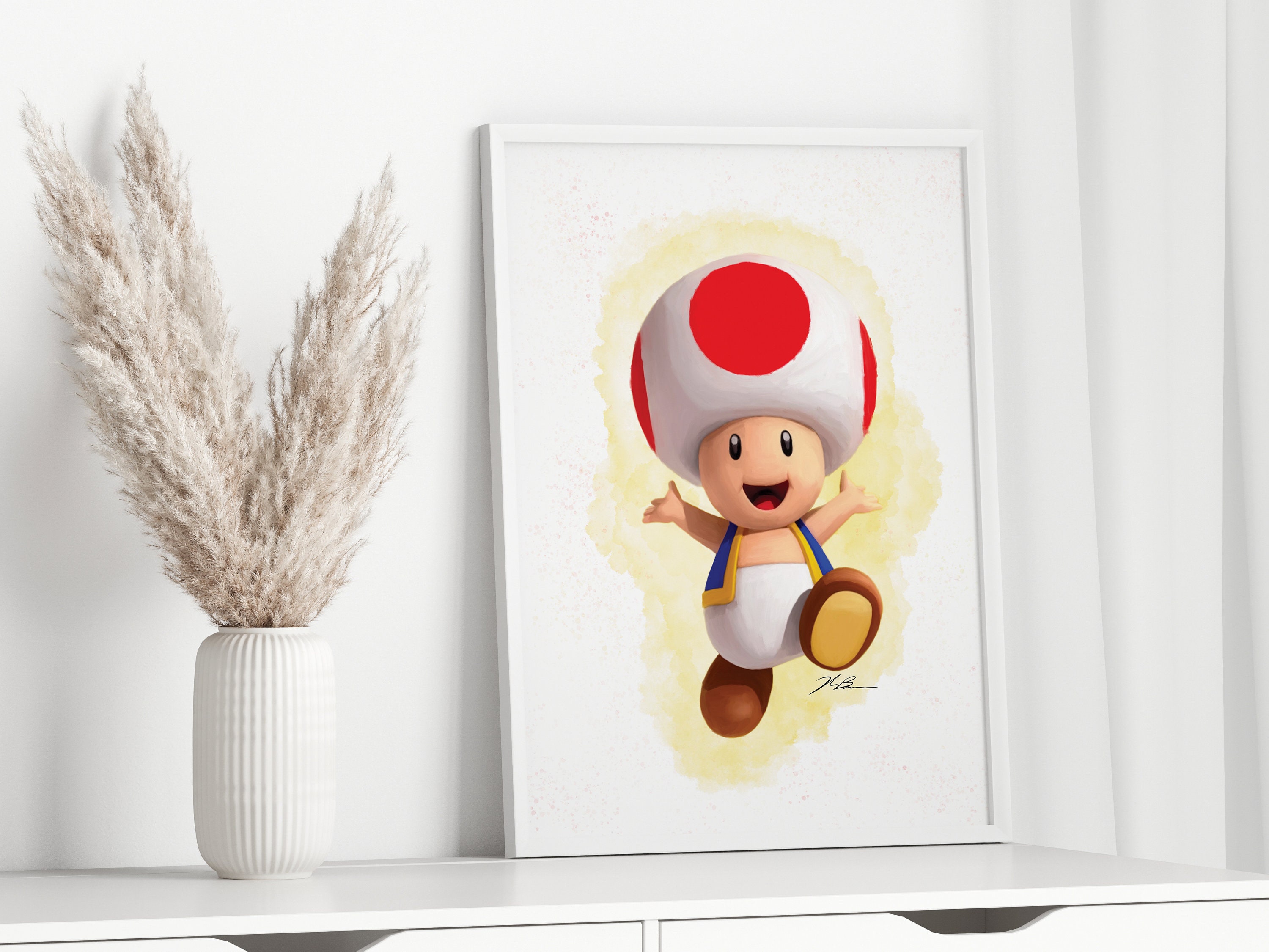 Toad From Super Mario Bros Mario Digital Print PDF Printable Artwork ...